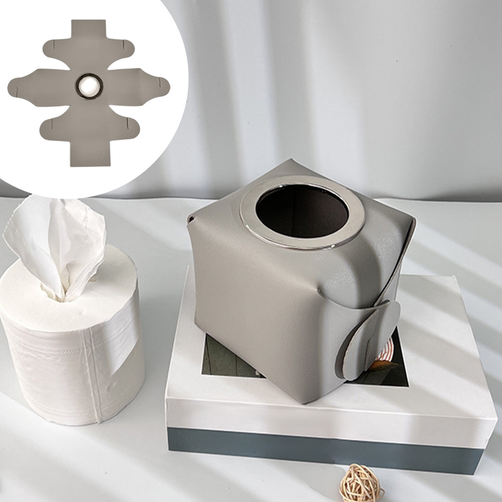 Usupdd Tissue Cover Box With Tissue Clearance (Gray), Tissue Cover Box ...