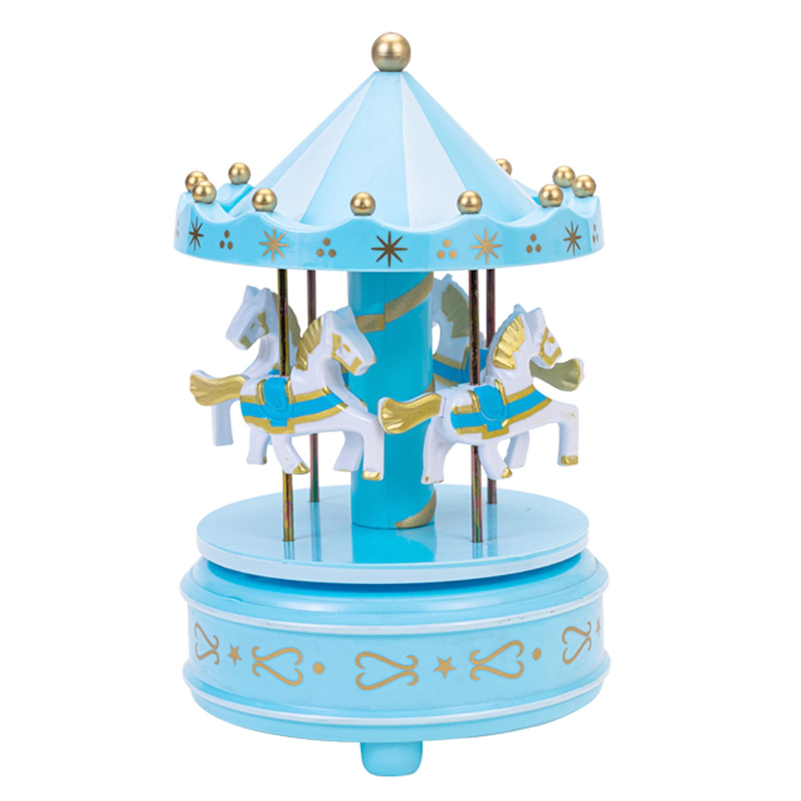Usupdd Toys for Kids Carousel Music Box Cake Decoration (Blue ...