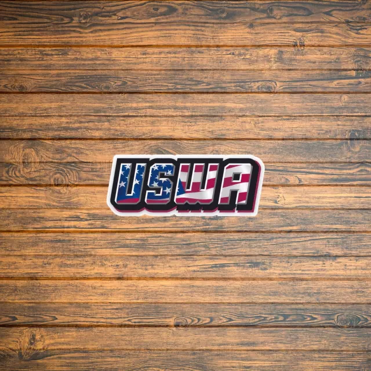 Uswa American Flag Sticker - Patriotic Usa Decal For Cars, Laptops ...