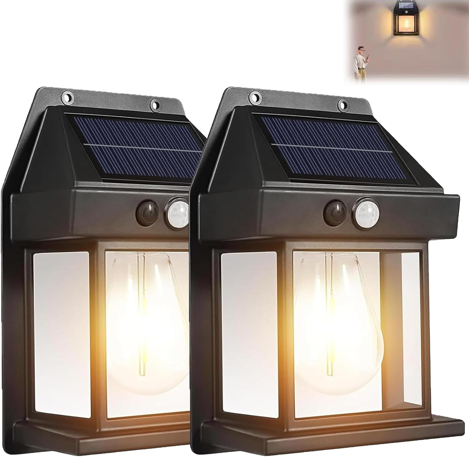 Usynox Outdoor Solar Wall Lamp, 2025 New Outdoor Solar Wall Lamp, with ...