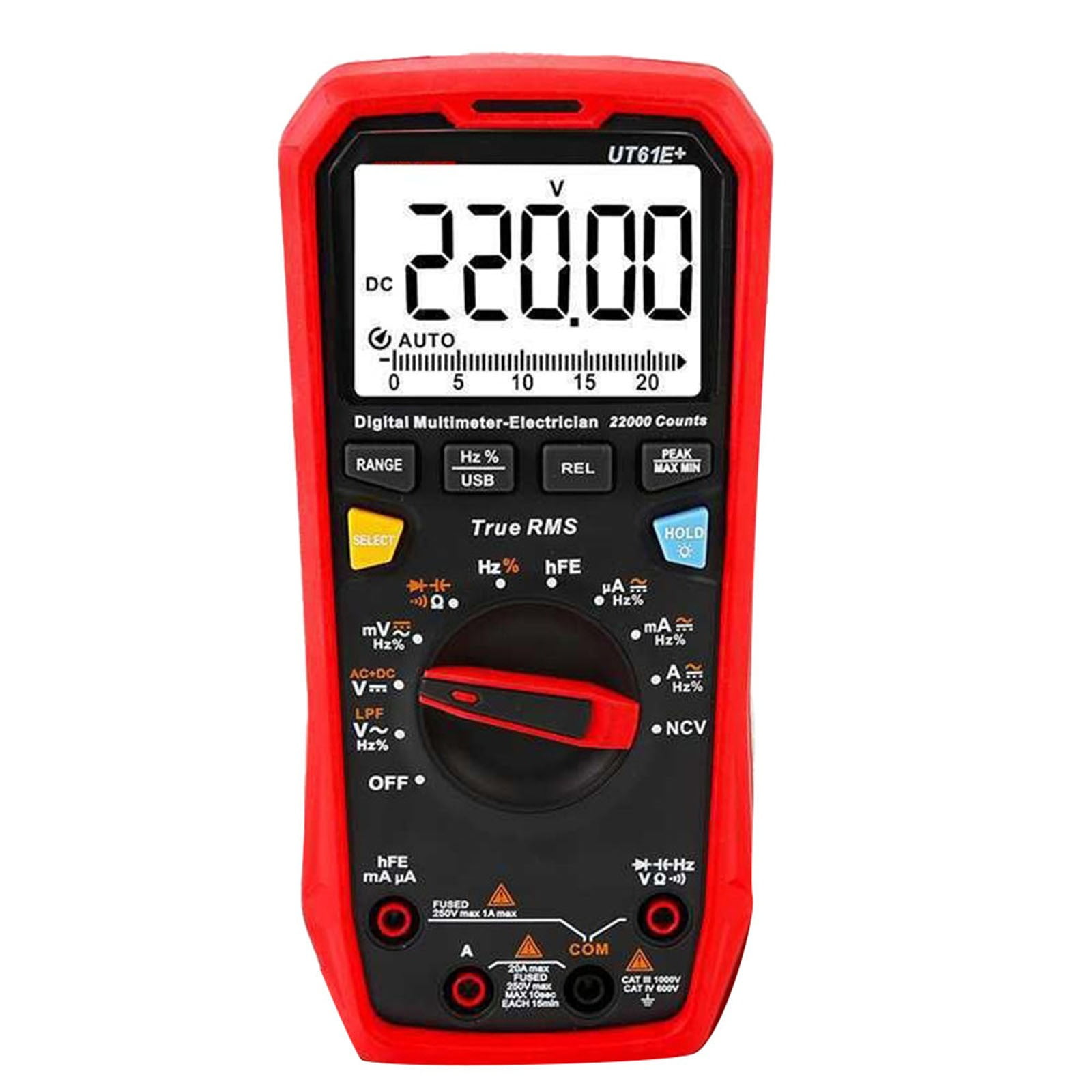Ut61E+ Digital Multimeter 22000 Counts Display Usb Data Transmission ...