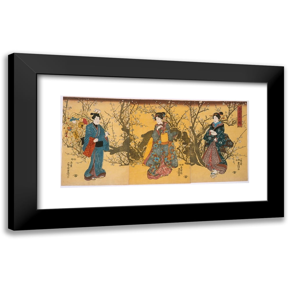 Utagawa Kunisada (Toyokuni III) 18x11 Black Modern Framed Museum Art ...