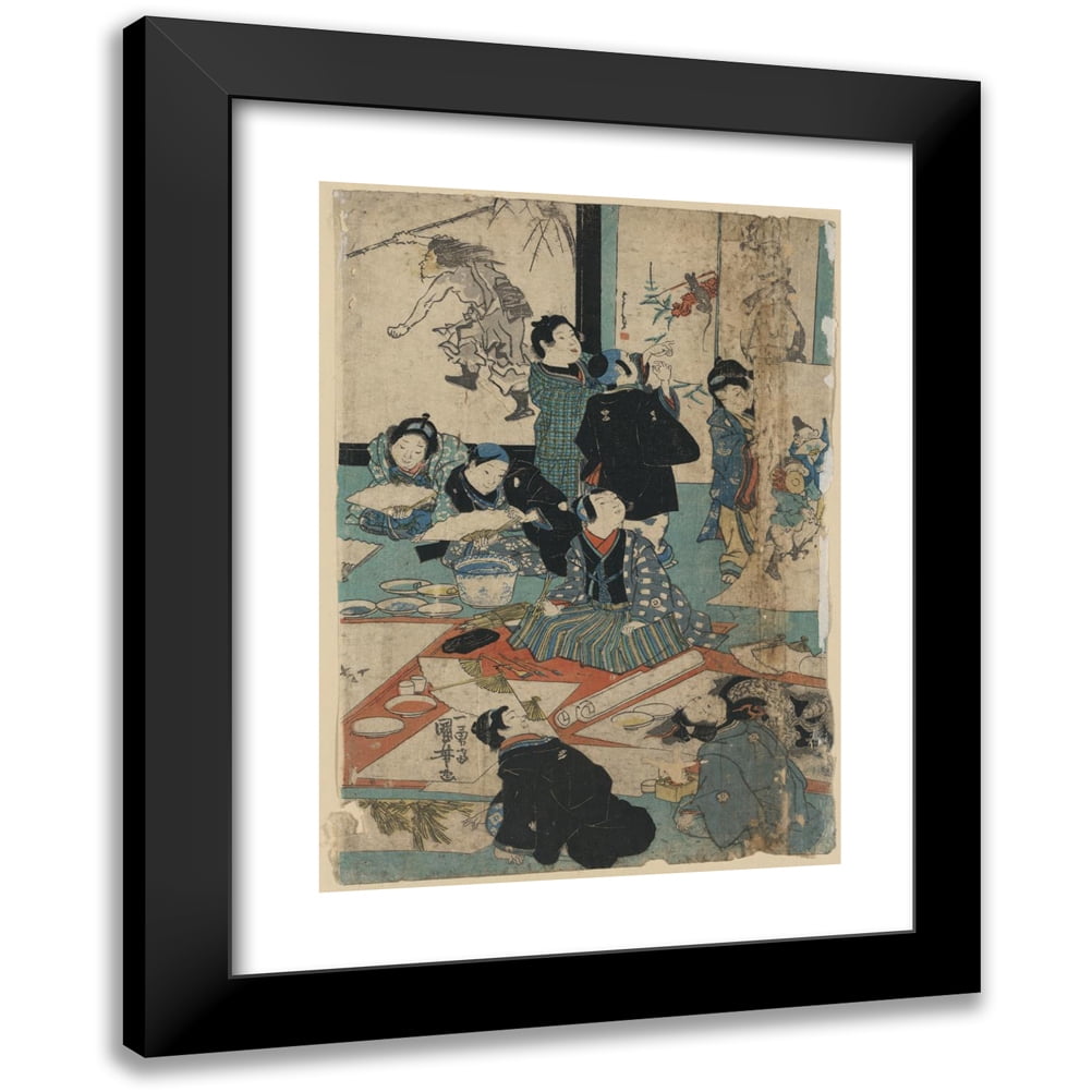 Utagawa Kuniyoshi 11x14 Black Modern Framed Museum Art Print Titled - E ...