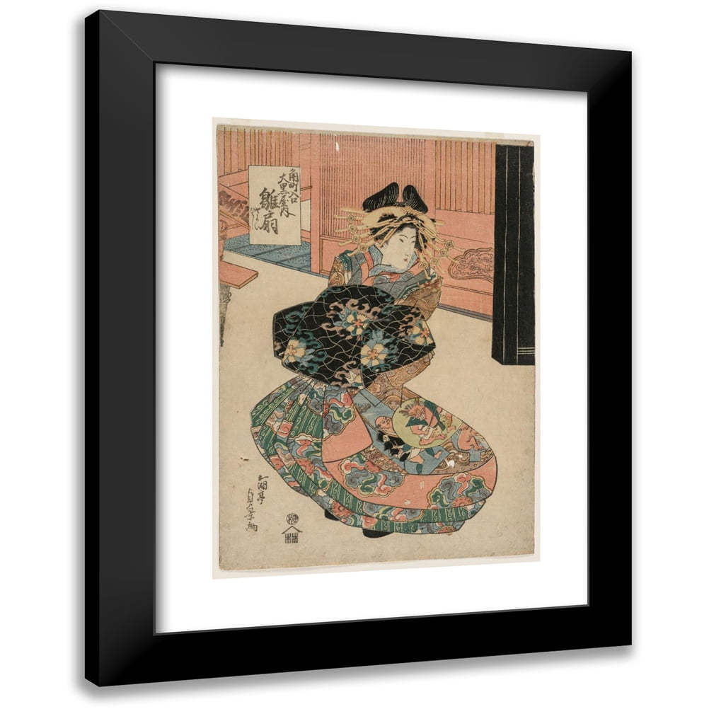 Utagawa Sadakage 11x14 Black Modern Framed Museum Art Print Titled