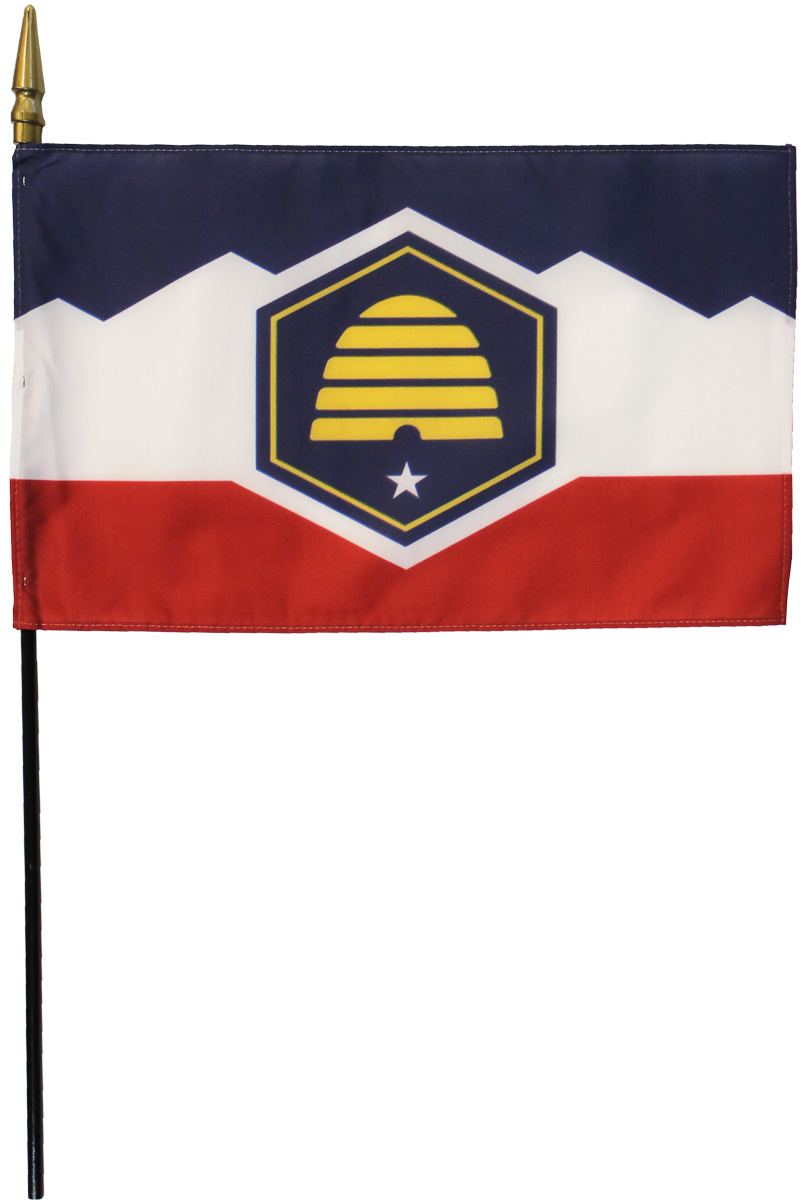 Utah (Beehive) - 8" x 12" State Stick Flag - Walmart.com