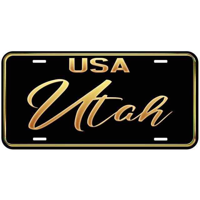 Utah Black-G Curved Novelty Car Auto License Plate - Walmart Business ...