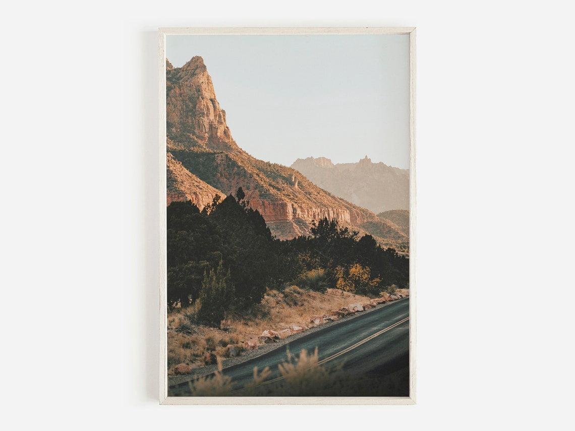 Utah Canyon Print, Zion National Park, Canyons Wall Art, Utah Desert ...