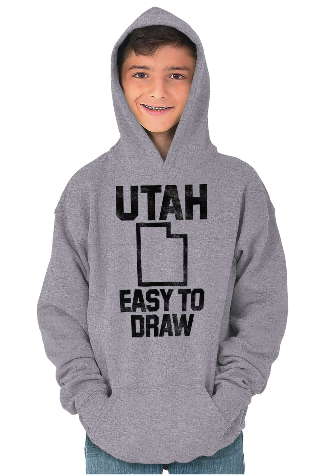 Utah Easy To Draw Beehive State Youth Hoodie Boy Girl Teen Brisco ...