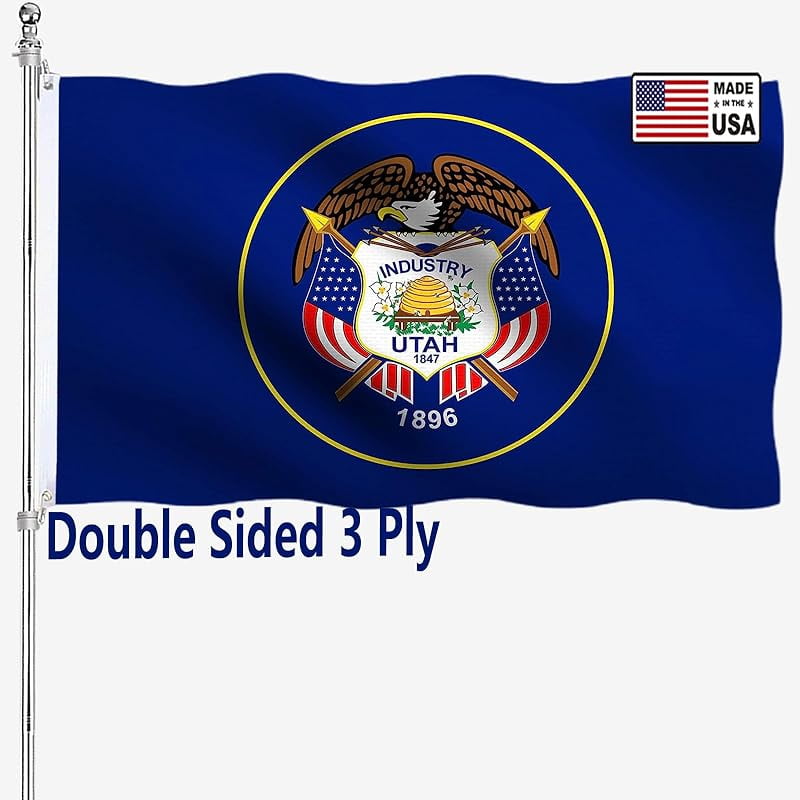 Utah Flag 3x5 Double Sided Outdoor State Flags Heavy Duty 3 Ply with ...