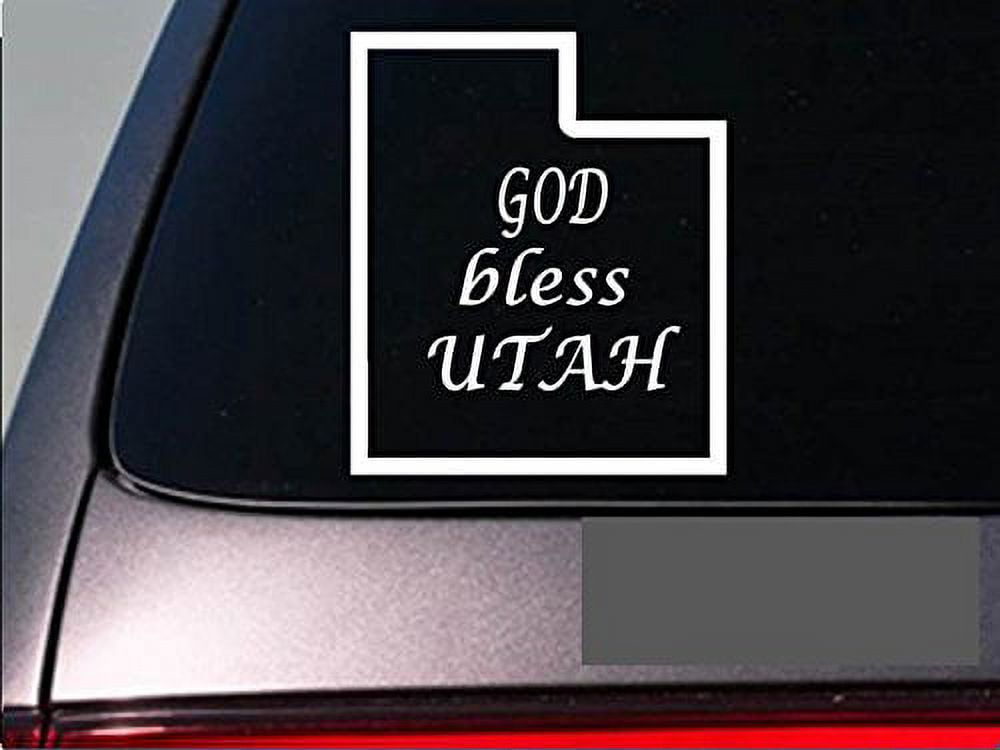 Utah God Bless 6" sticker *E743* state outline home map decal vinyl ...