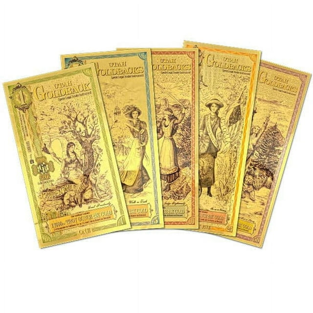 Utah Goldback State Bundle - One .9999 Gold-Backed Bill of Each ...