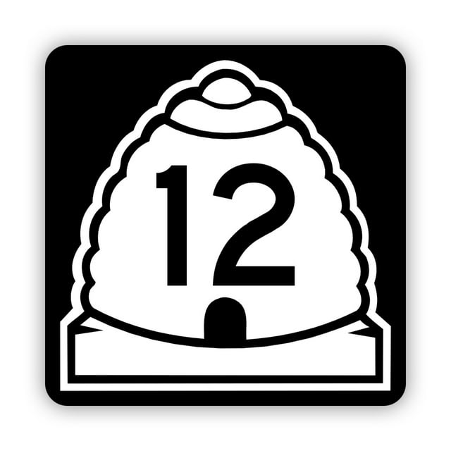Utah Highway 12 Sticker Decal - Self Adhesive Vinyl - Weatherproof - Made in USA - state route ...