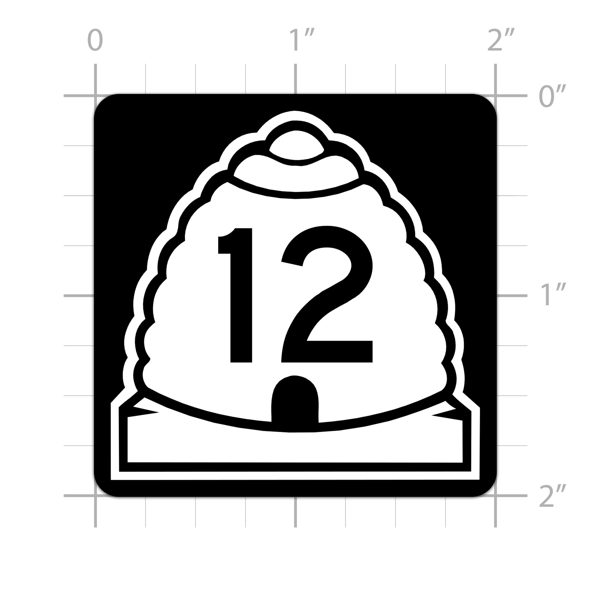 Utah Highway 12 Sticker for water bottle phone tumbler hard hatstate ...