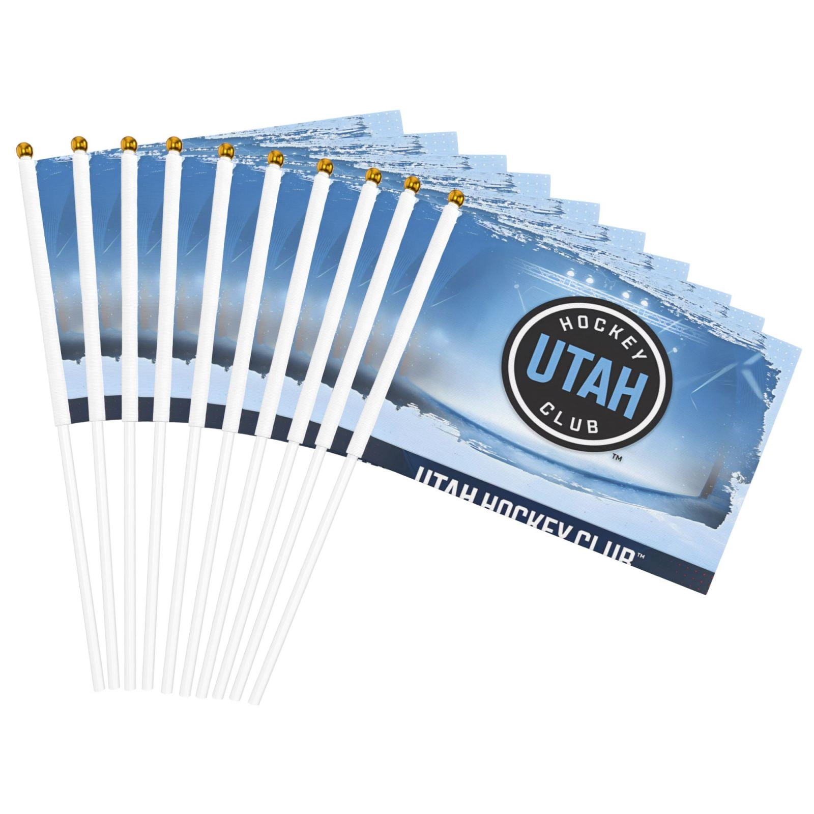 Utah_Hockey_Club Hockey Team Bulk Cheer Flag Set, 5.5x8.2 Inch Hand ...