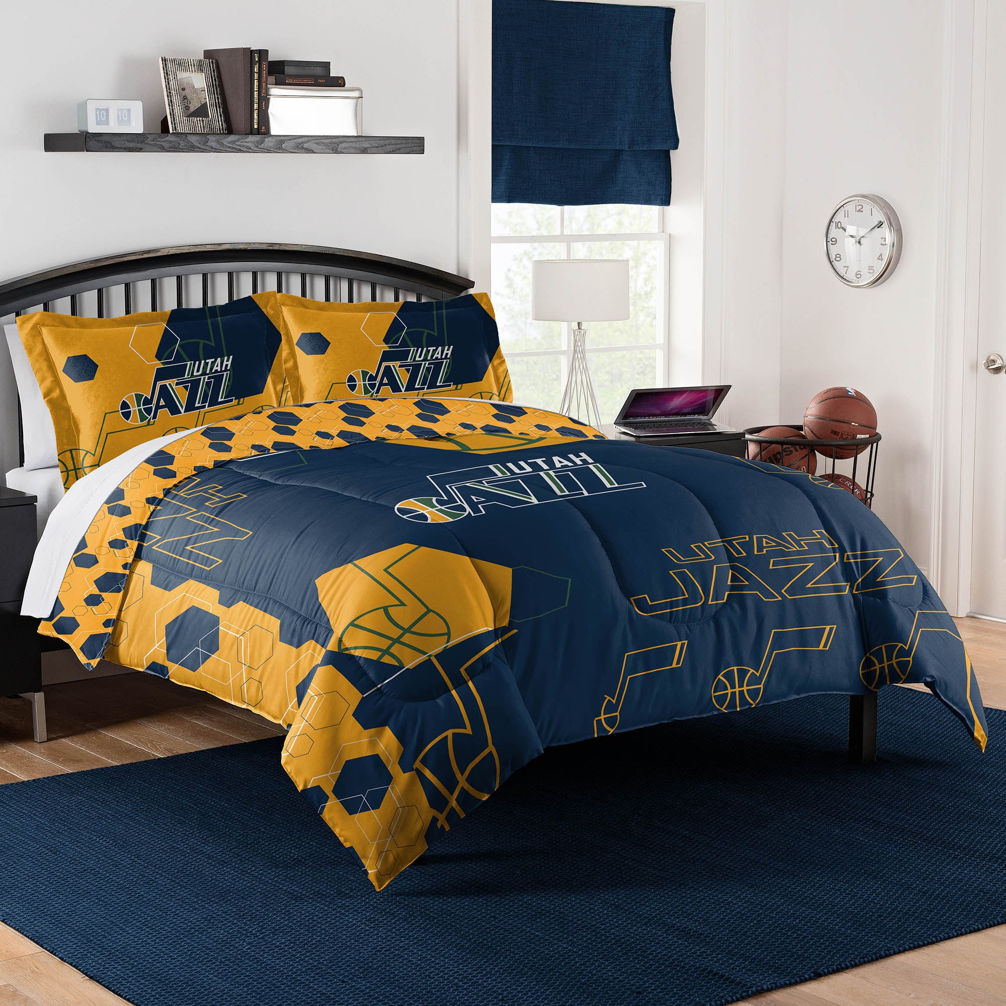 The Northwest Group Utah Jazz Hexagon Full/Queen Comforter & Shams Set ...