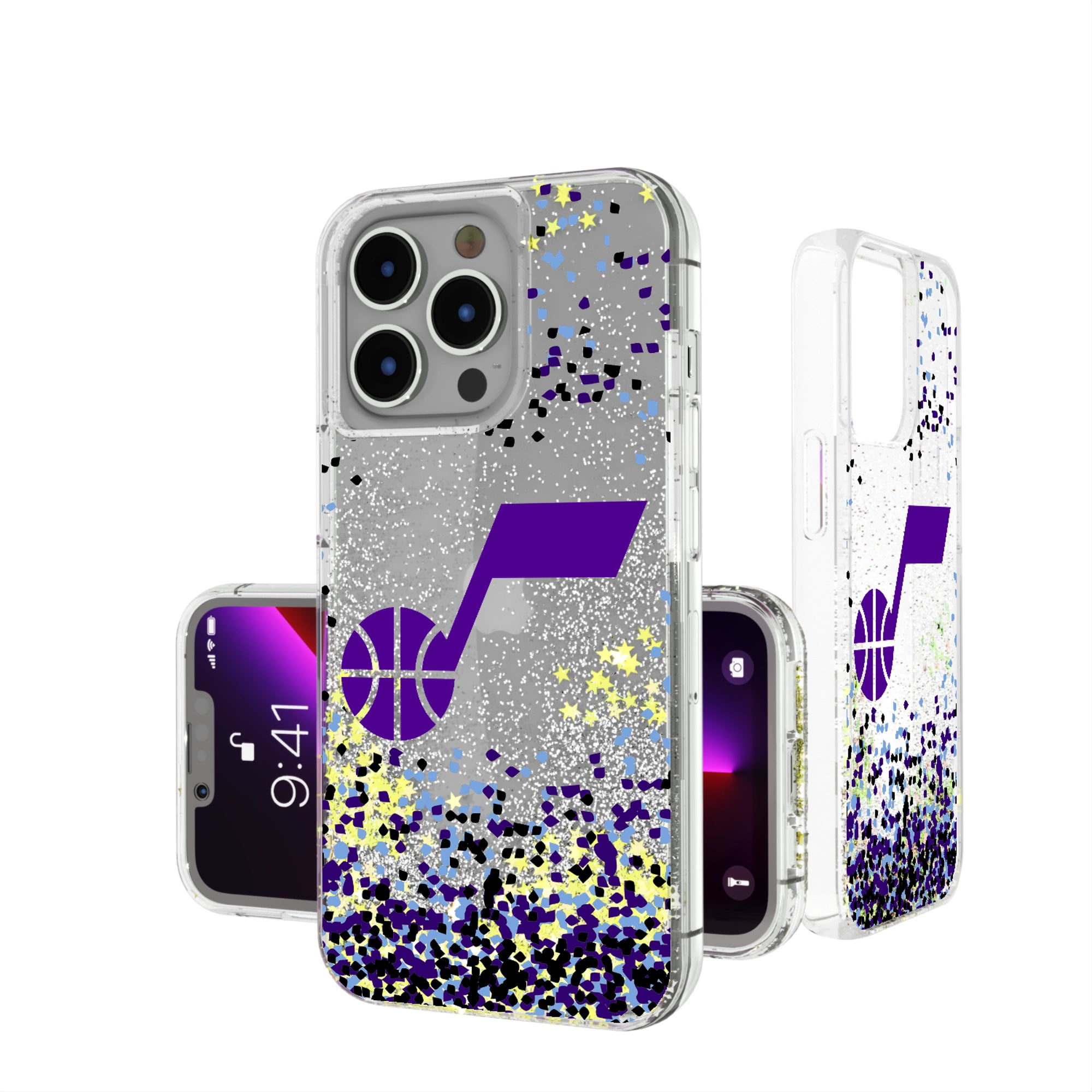 Utah Jazz iPhone Glitter Case with Confetti Design - Walmart.com