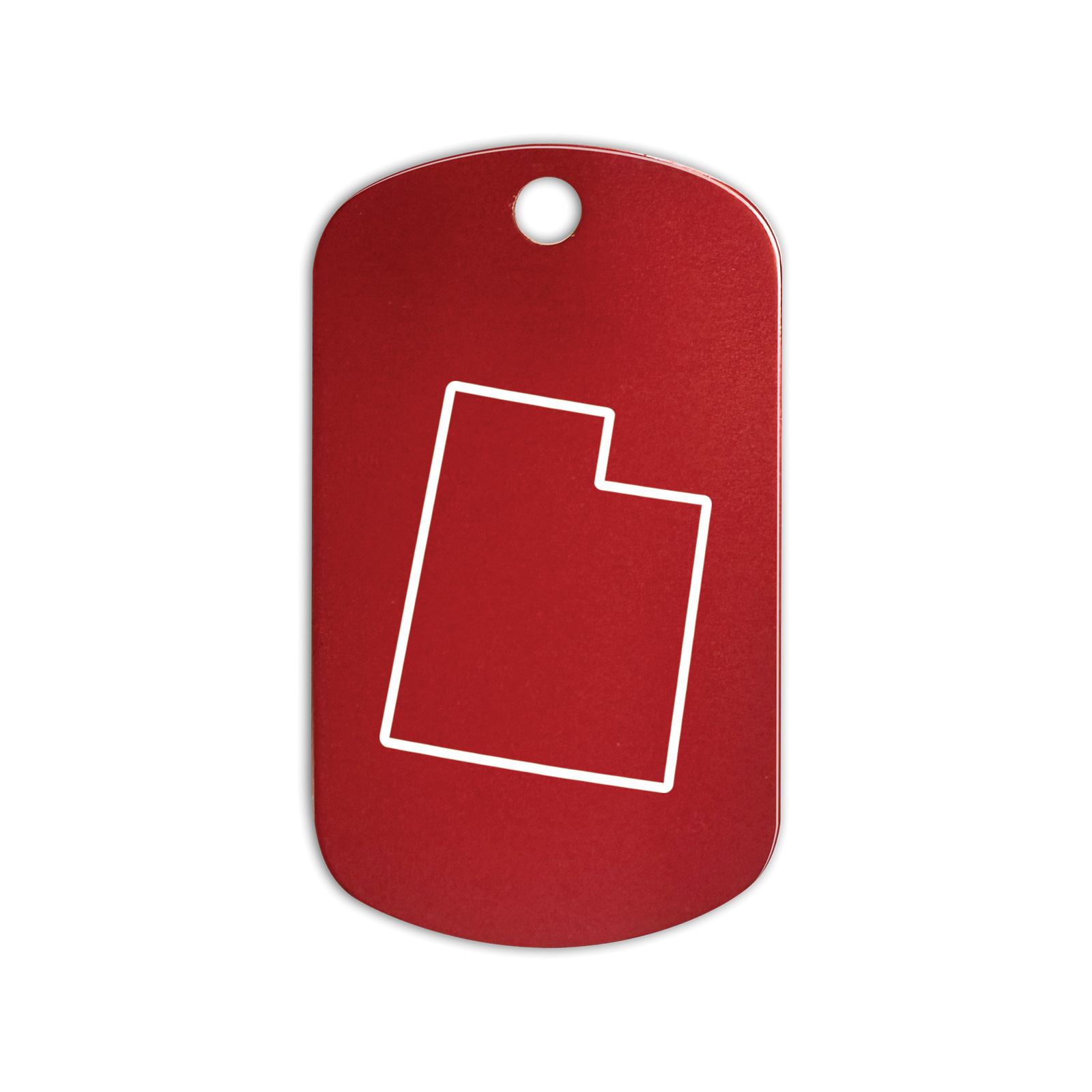 Utah Outline GI Dog Tag Aluminum Keychain ut - Red - Walmart.com