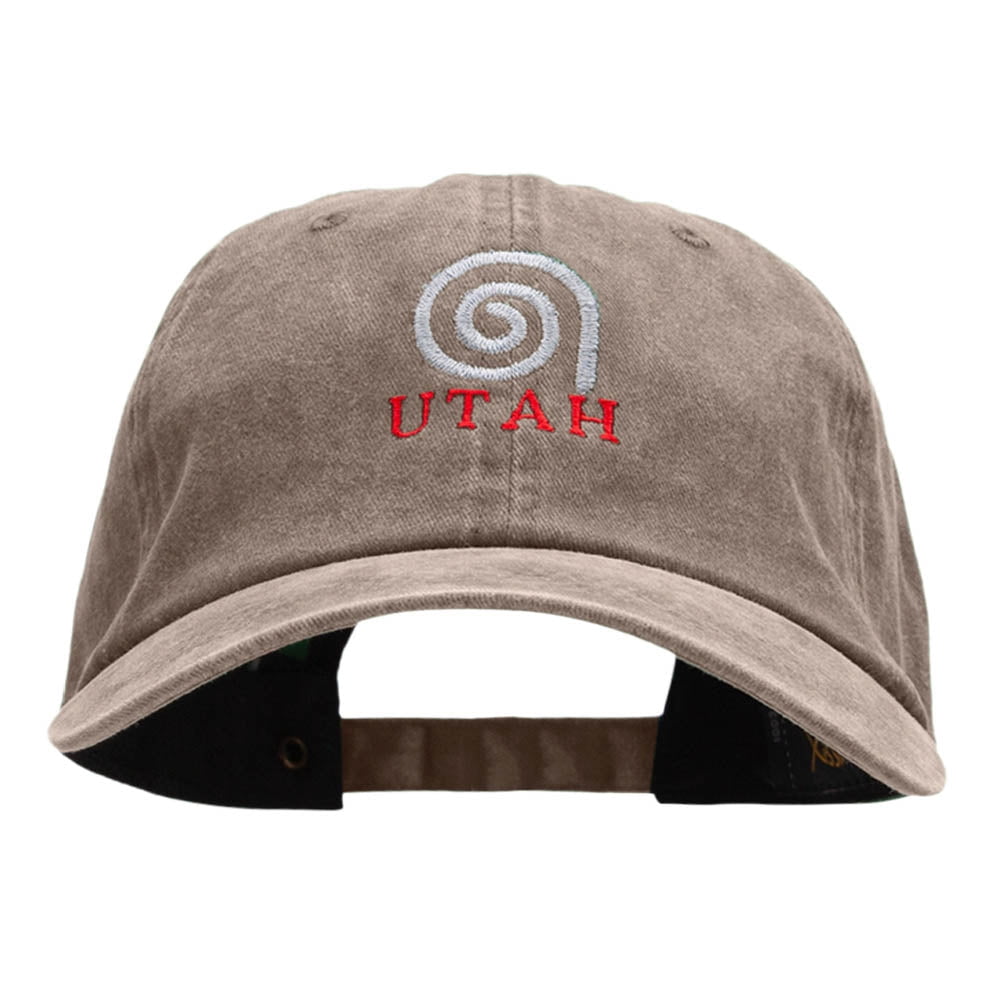 Utah Spiral Embroidered Unstructured Cotton Cap - Khaki OSFM - Walmart.com