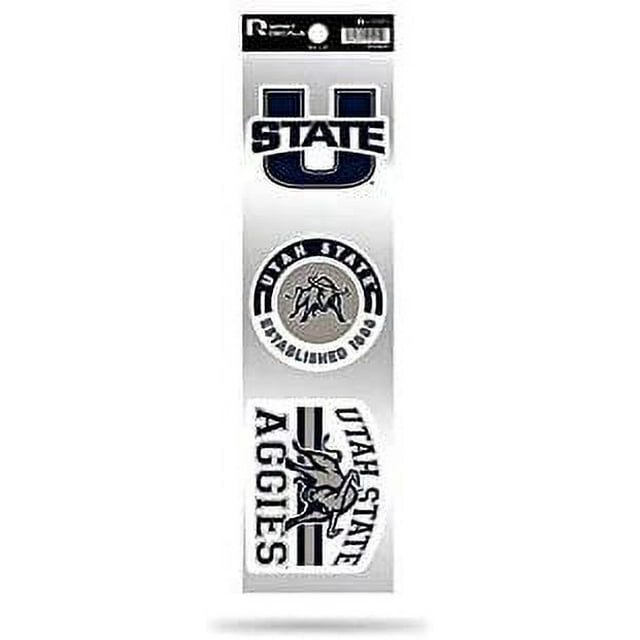 Utah State Aggies 3 Piece Retro Spirit Decals Premium Throwback ...
