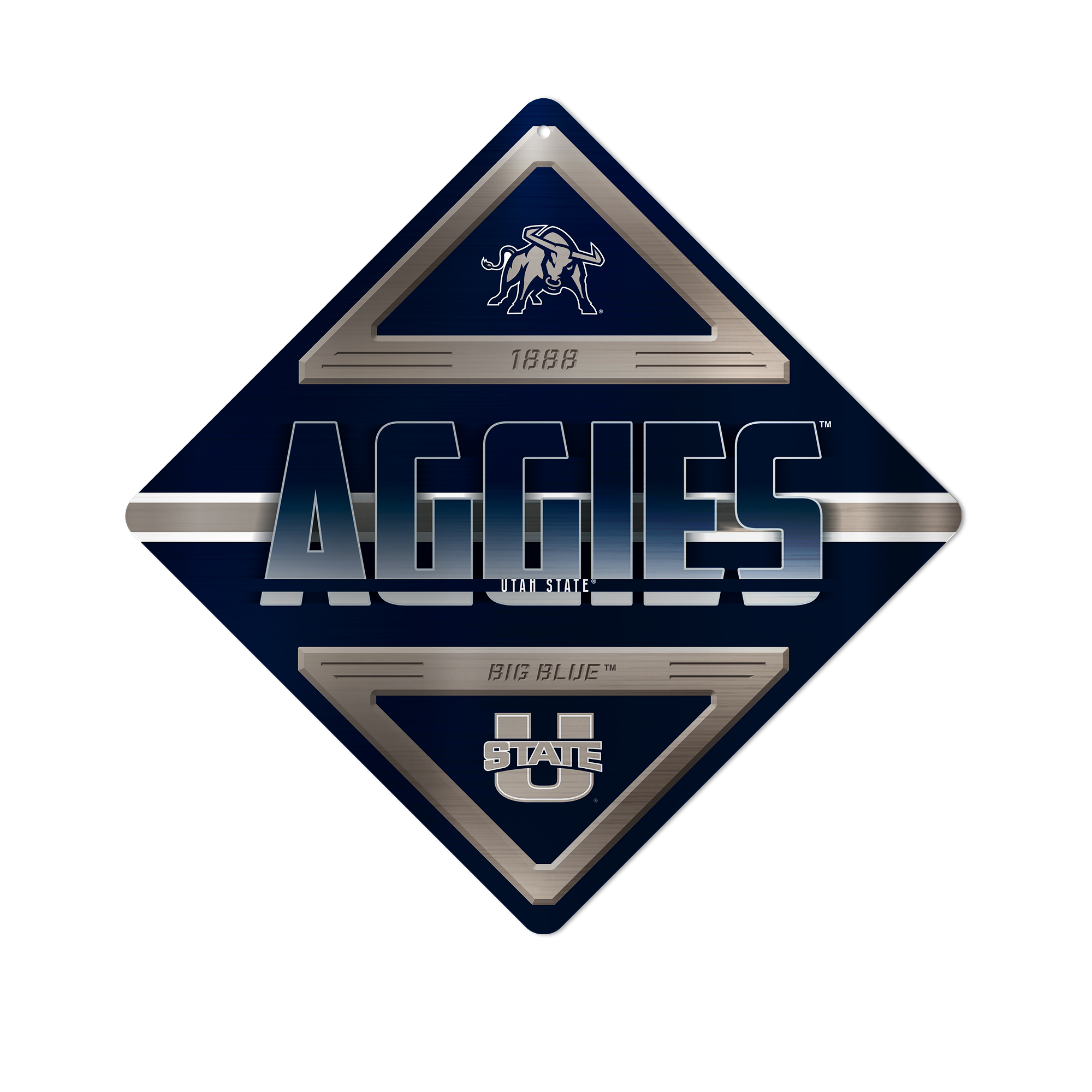 Utah State Aggies Metal Sign 16.5" x 16.5" Home Décor - Bedroom ...