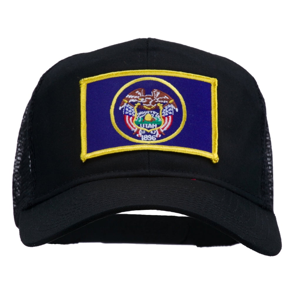 Utah State Flag Patched Mesh Cap - Black OSFM - Walmart.com