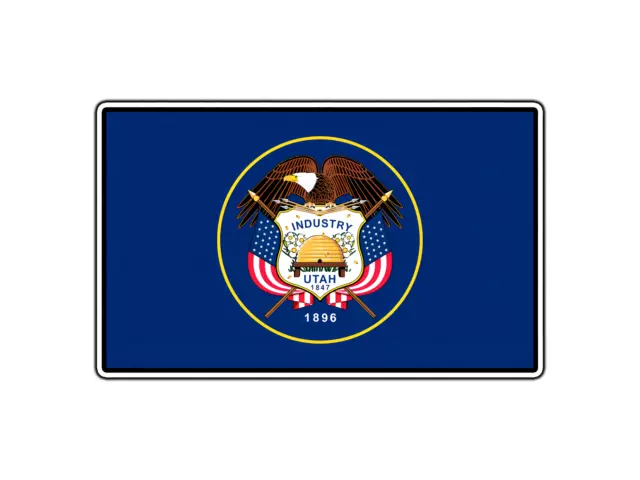 Utah State Flag Waterproof Sticker Phone Decal Water Bottle Stickers ...