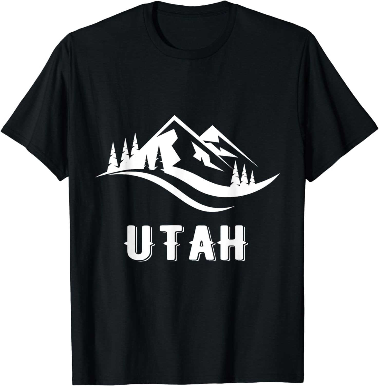 Utah State Mountains Souvenir Memorabilia Winter Vacation T-Shirt ...