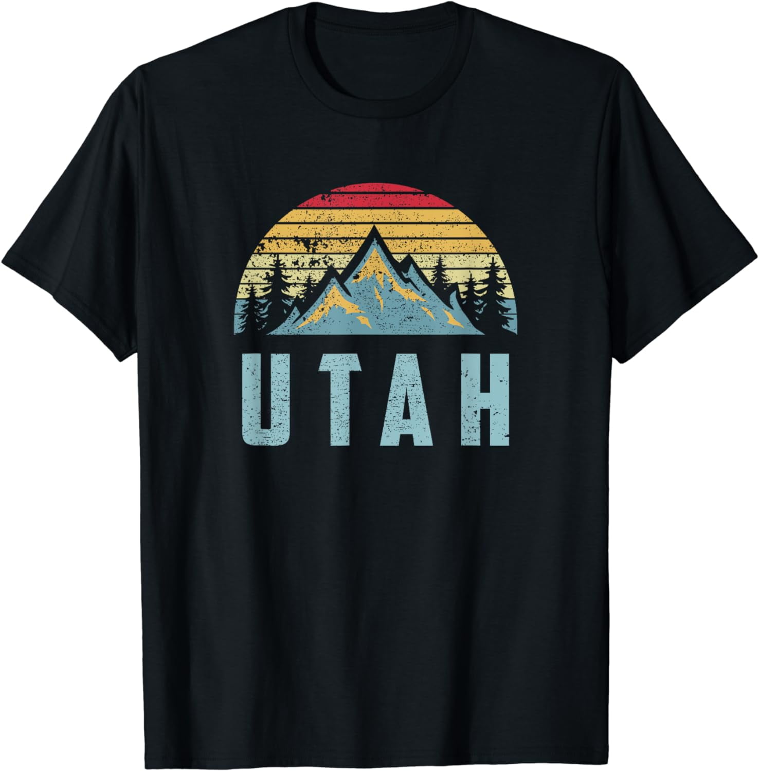 Utah Tee - Retro Vintage Mountains Hiking Nature T Shirt - Walmart.com