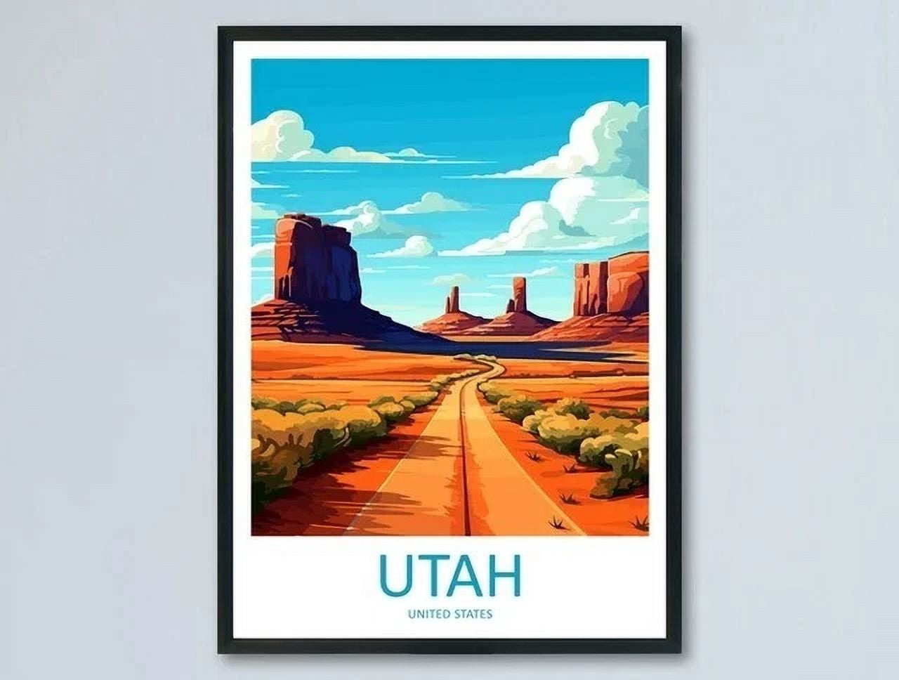 Utah Travel Print Wall Art Utah Wall Hanging Home DeCor Utah Art Lovers ...
