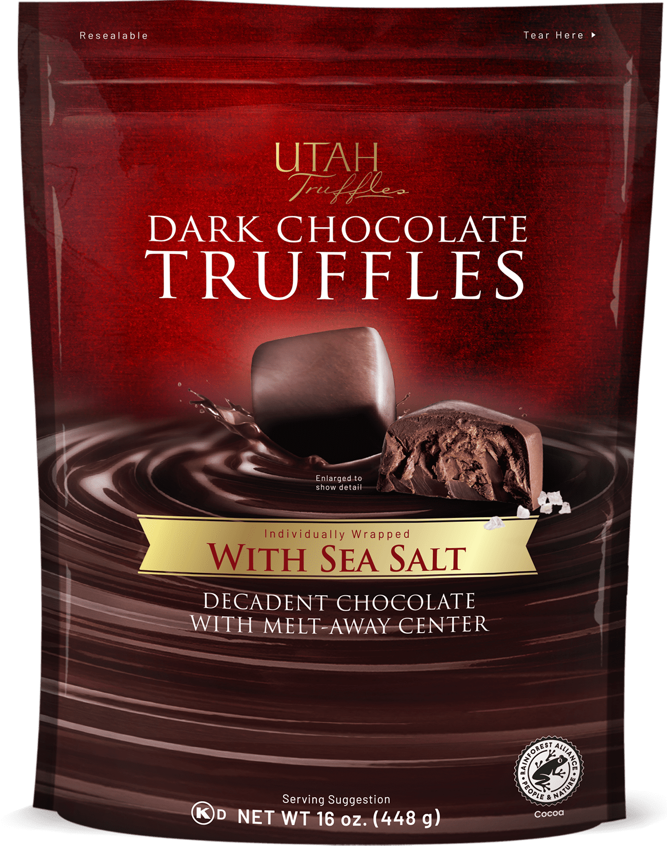 Utah Truffle Dark Chocolate Truffle with Sea Salt Each - Walmart.com