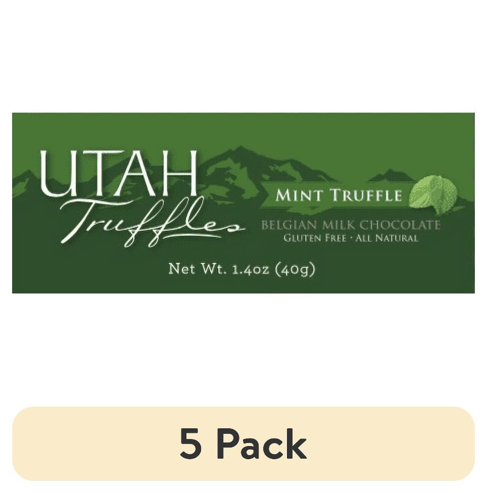 (5 pack) Utah Truffles Mint Chocolate Bar, 1.4 oz. - Walmart.com