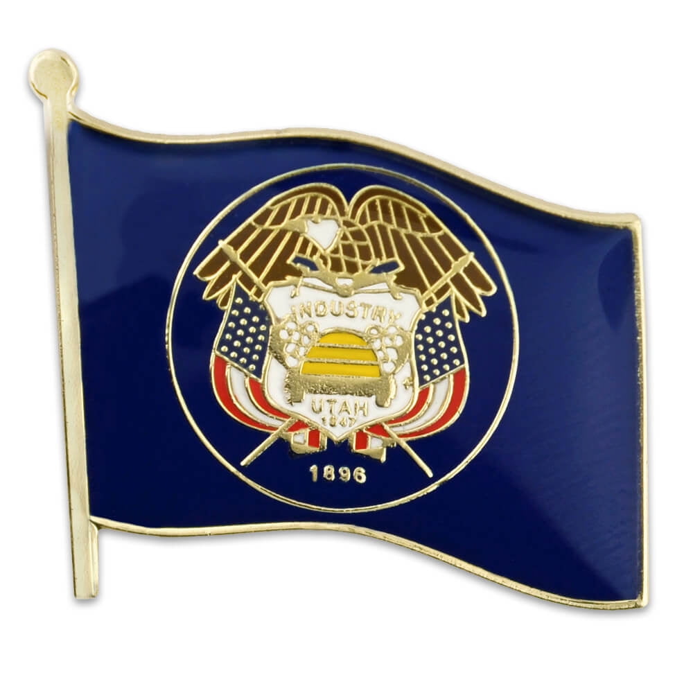 Utah US State Flag UT Enamel Lapel Pin 1 - Walmart.com