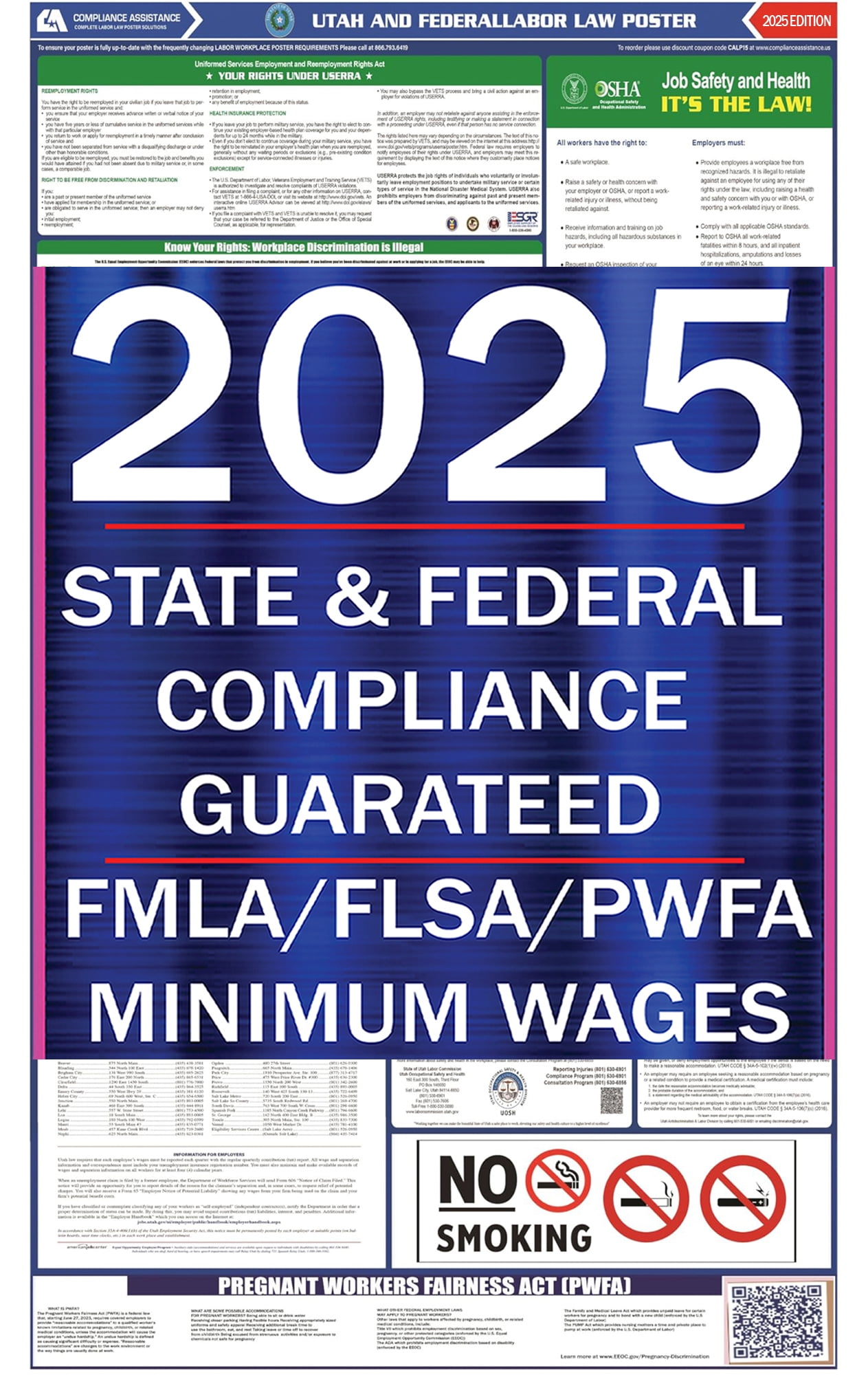Utah (UT) 2025 State Labor Law Poster - State, Federal and OSHA ...