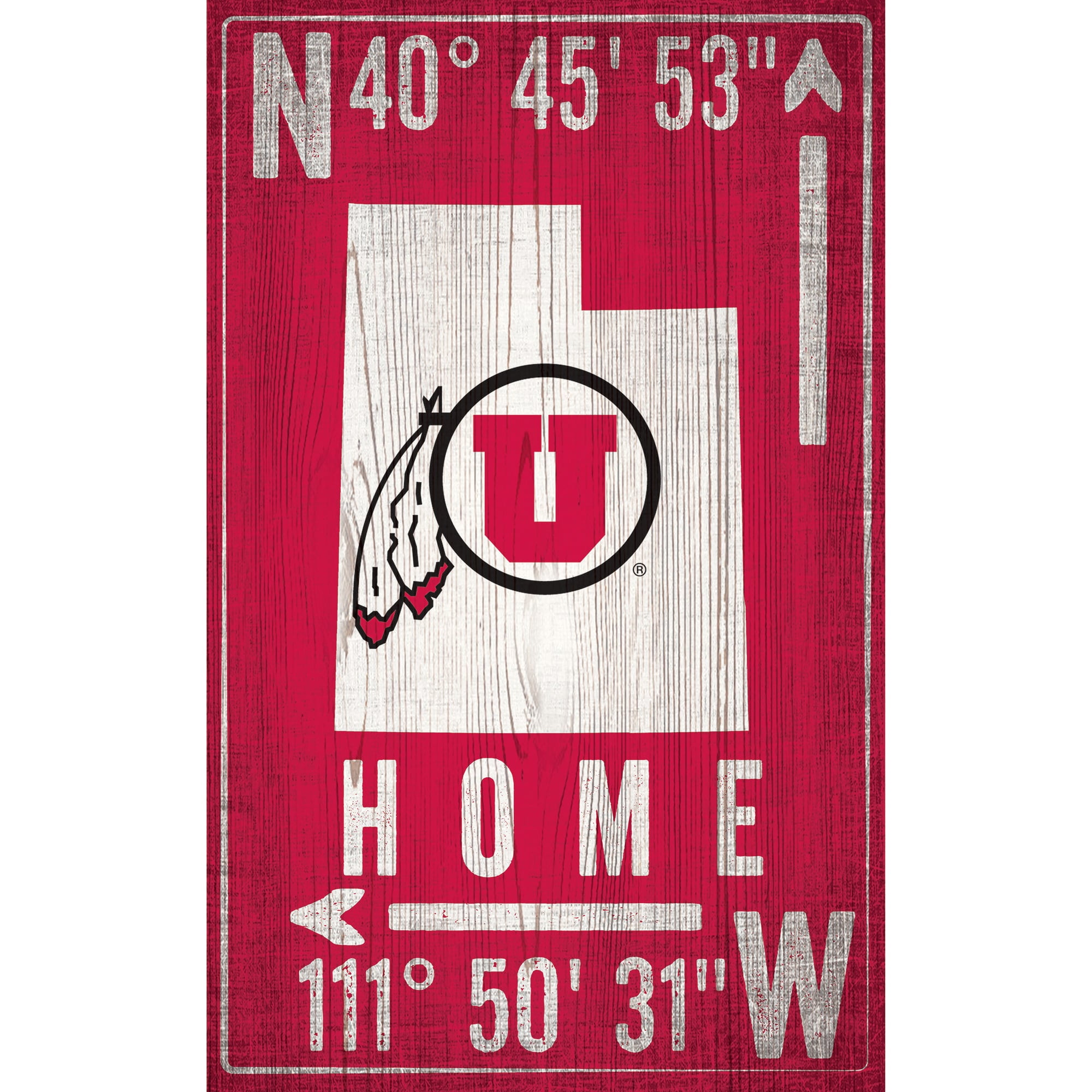 Utah Utes 11" x 19" Coordinate Sign - Walmart.com