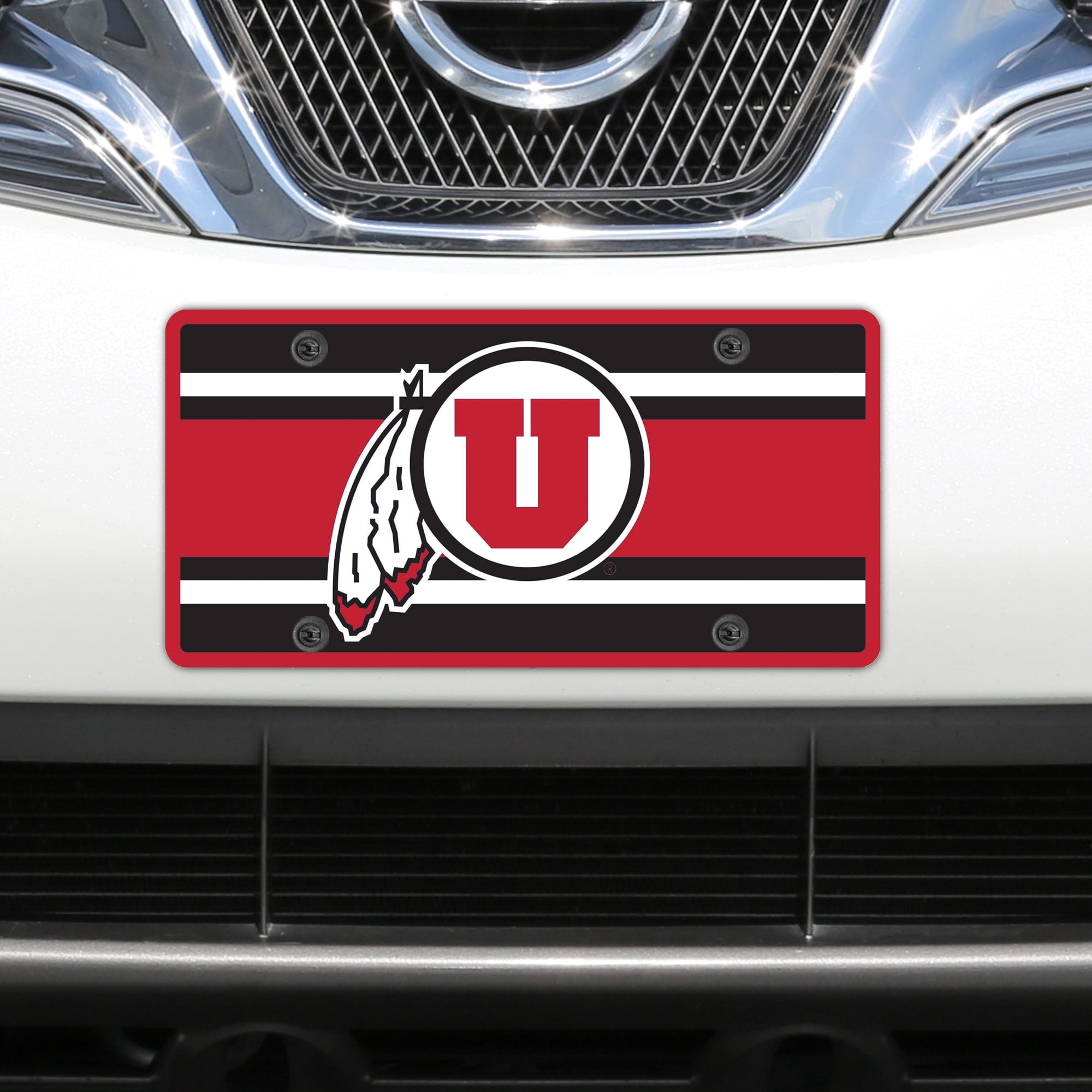 Utah Utes Super Stripe Acrylic Laser-Cut License Plate - Walmart.com