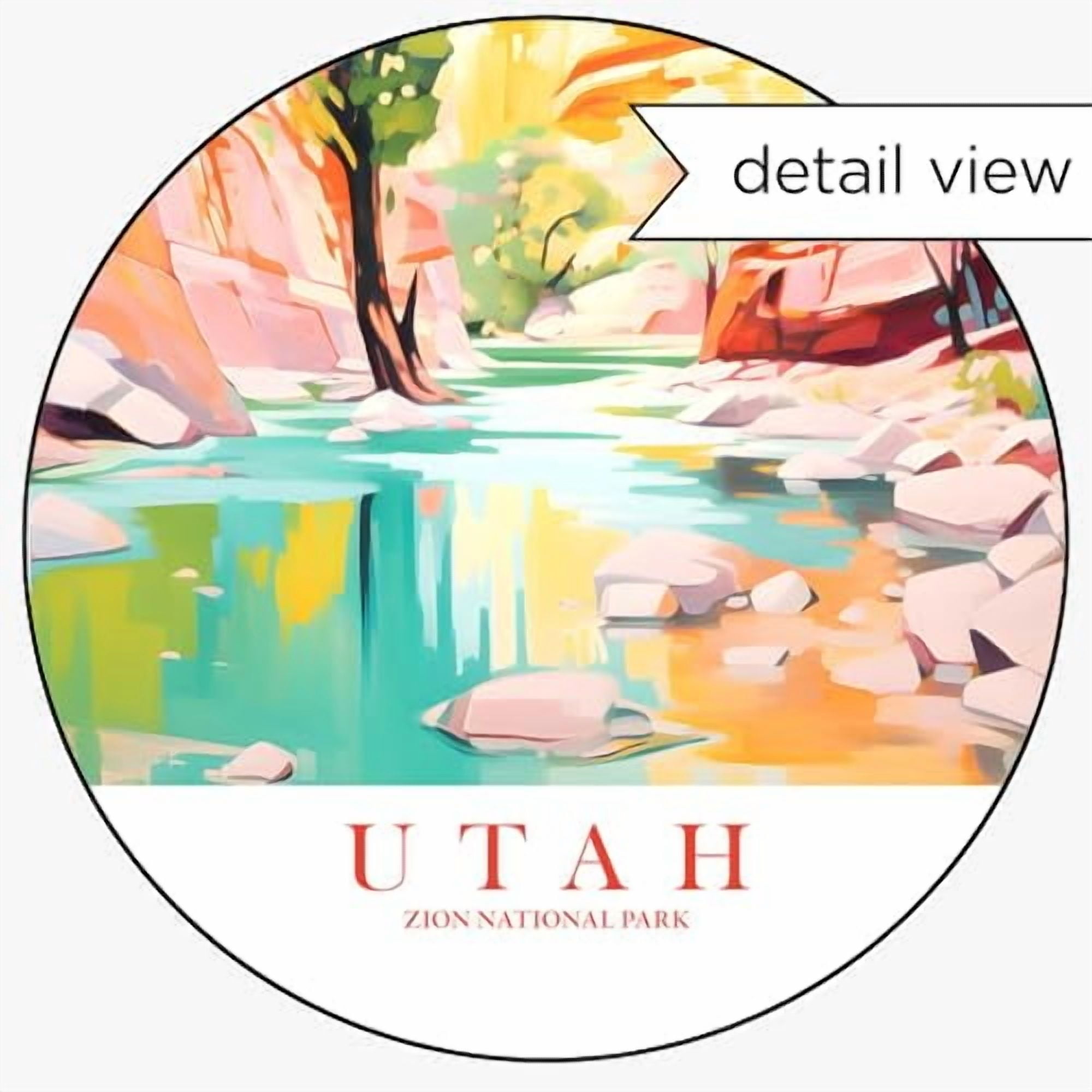 Utah Zion Travel Poster Souvenir UT National Park Wall Art The Narrows ...