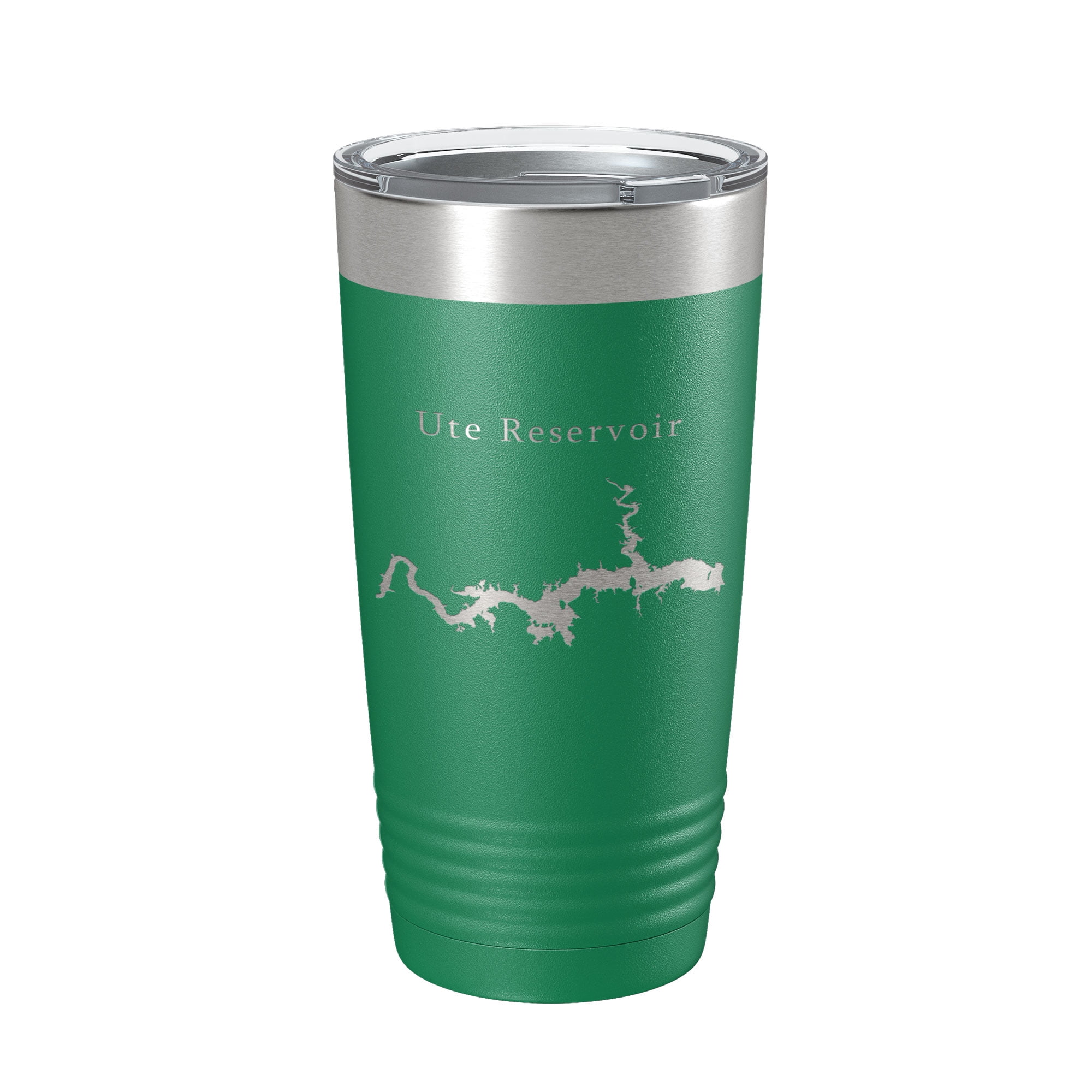 Ute Reservoir Tumbler Lake Map Travel Mug Insulated Laser Engraved ...