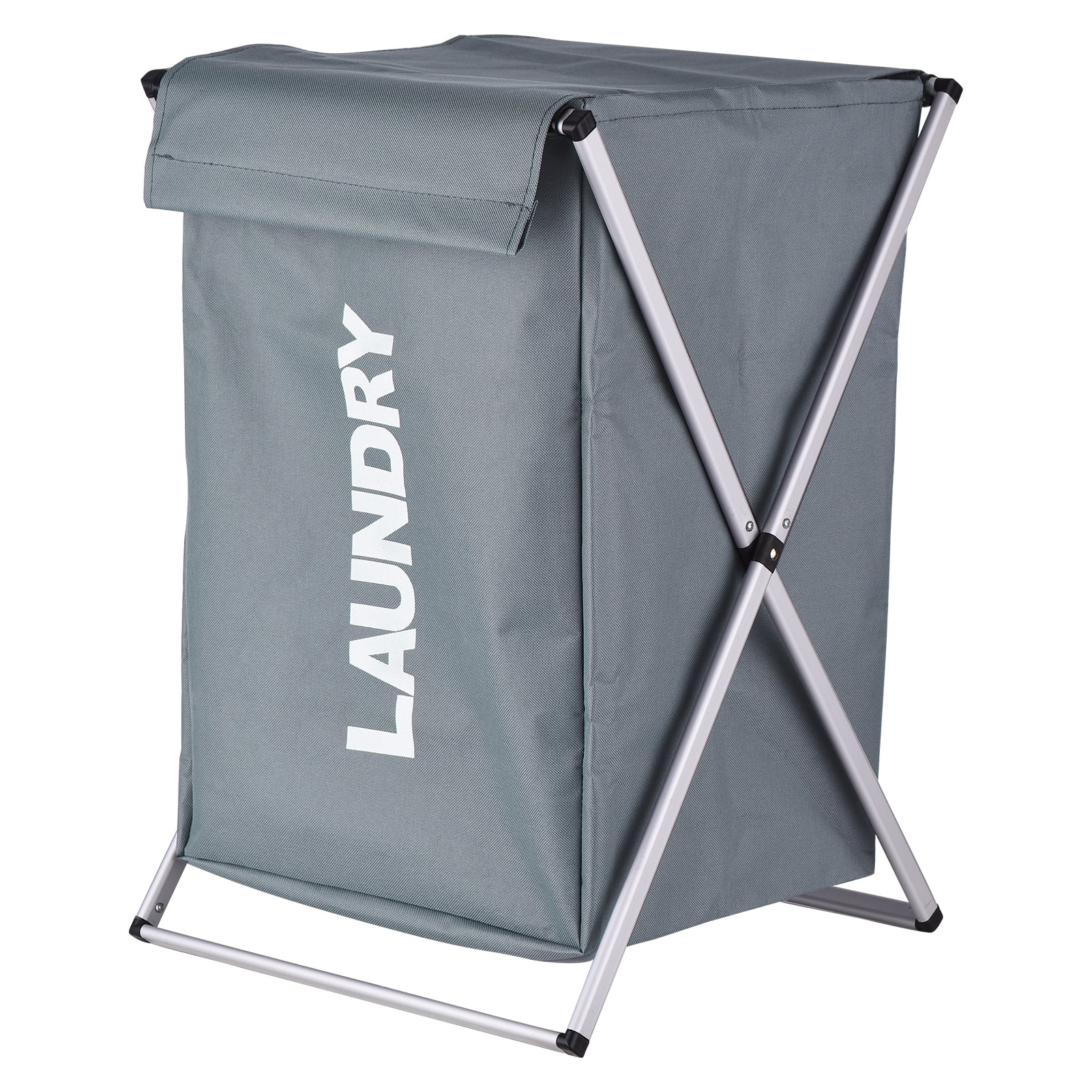 Uteam Aluminum Frame Laundry Basket Clothes Organizer with Handle and ...