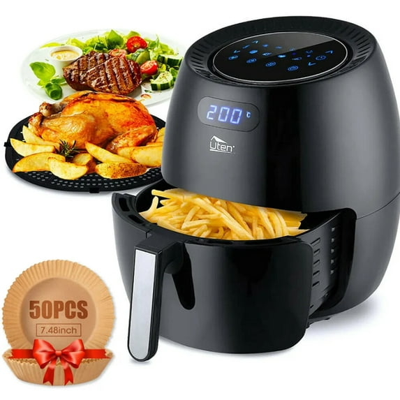 Uten 6.5L Air Fryer Oven LED Touch Display Baker Oven w/ 8 Cooking ...