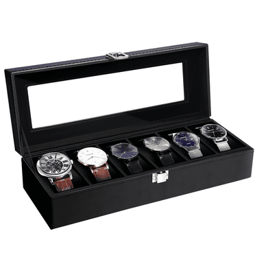 CHUNYAN Black 1/2/3-Slot Watch Roll Travel Case Portable Vintage Brown ...