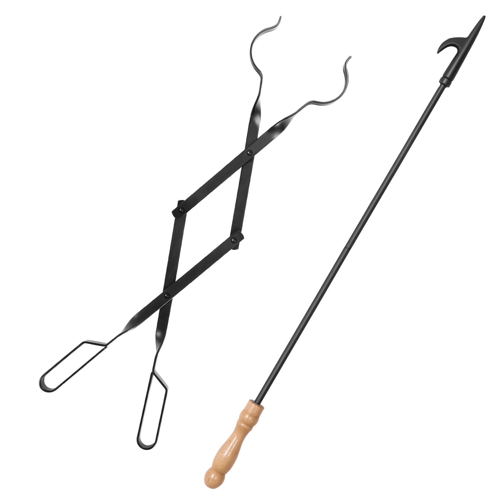 Uten Fireplace Tongs Poker, 32 inch Campfire Poker Sticks and 25 inch ...