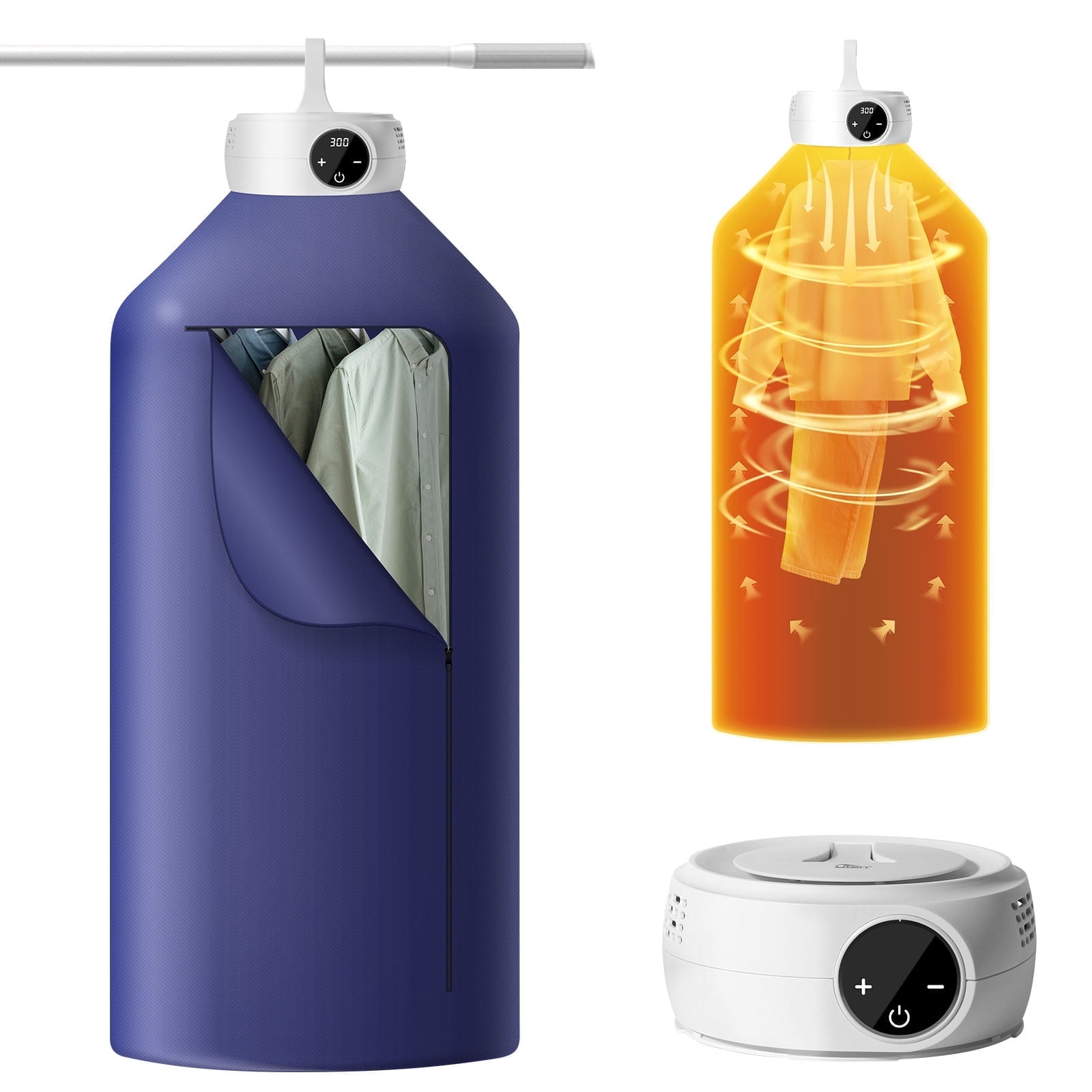 Uten Portable Electric Clothes Dryer, Hanging Ventless Dryer with Timer ...