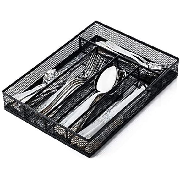 Utensil Drawer Organizer, Cutlery Tray Silverware Flatware Storage ...