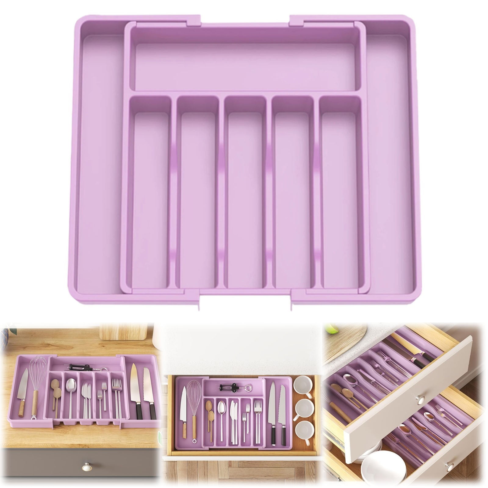 Utensil Drawer Organizer,Silverware Organizer,Large Silverware Drawer ...
