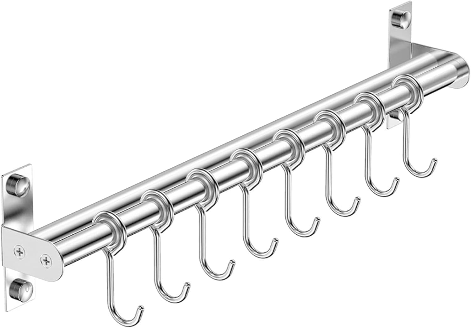 Utensil Hanging Rack Stainless Steel Rail Hanger Rod Wall Mounted Pot ...