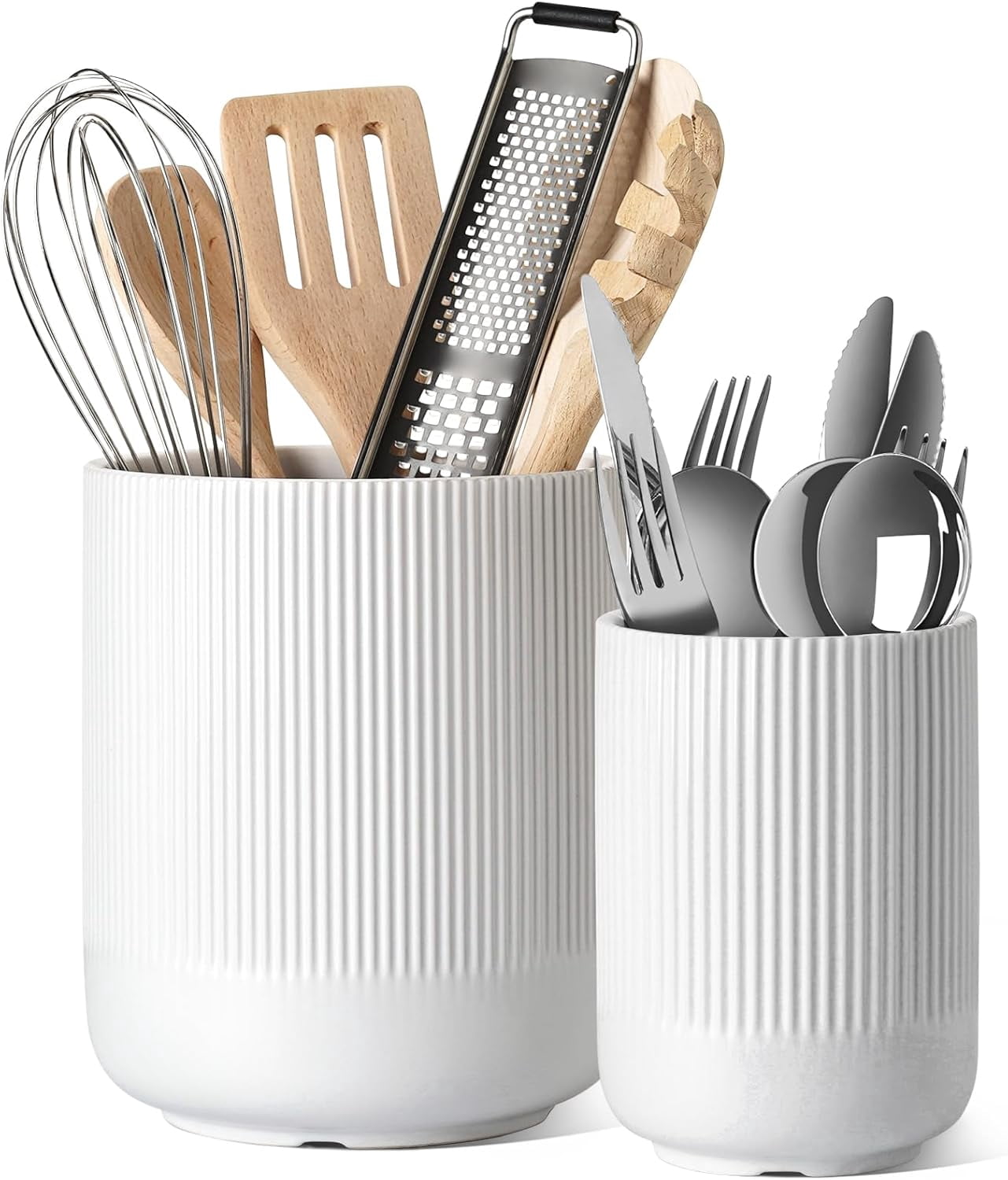 Utensil Holder, Ceramic Kitchen Utensil Holder for Countertop, Large ...