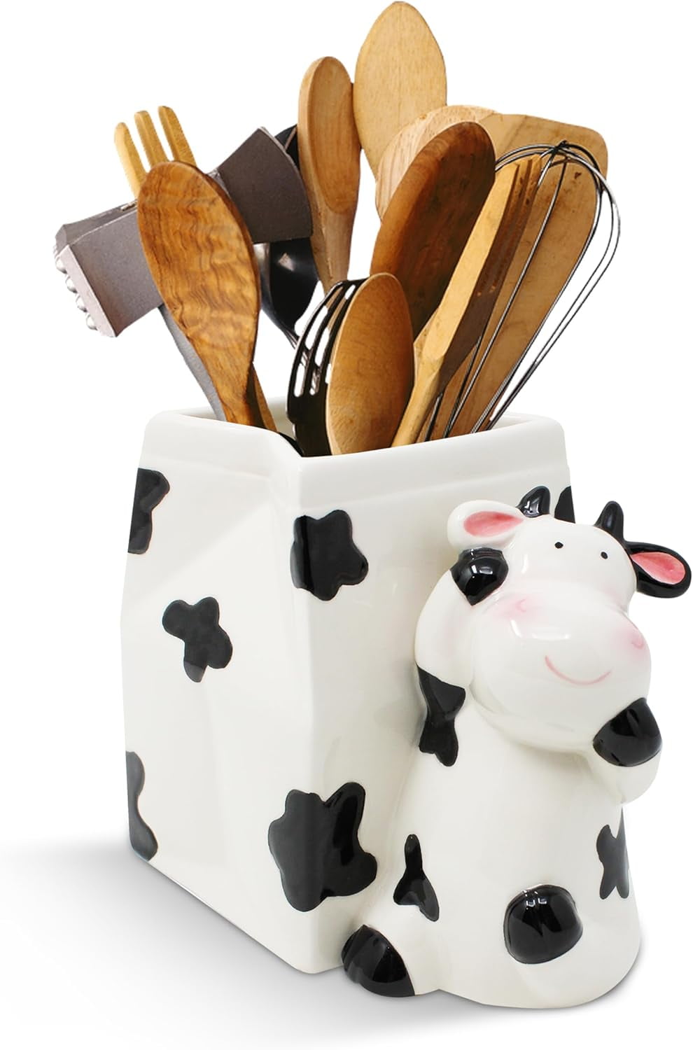 Utensil Holder | Cow Gifts for Women | Cow Stuff Print Kitchen Crock ...