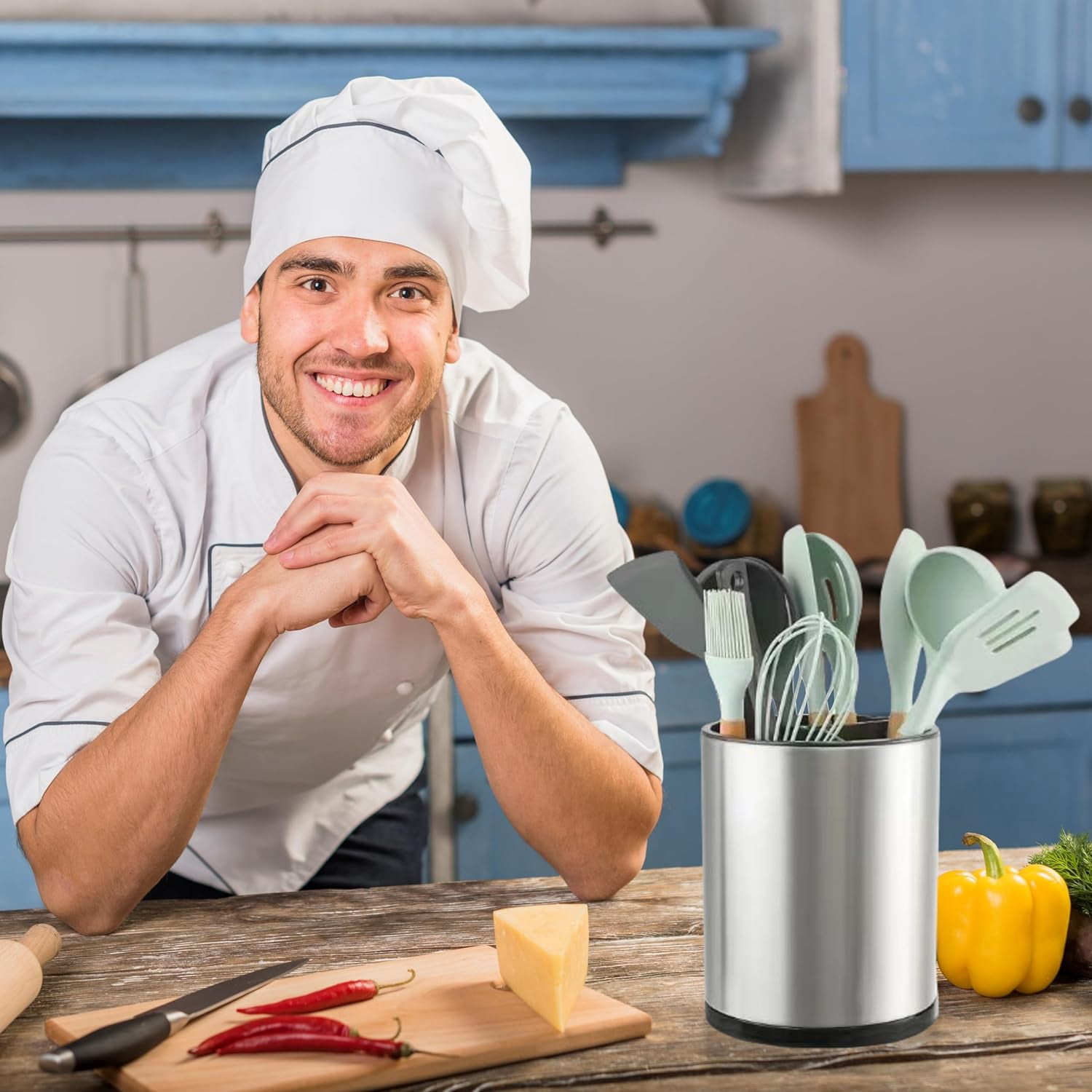 Utensil Holder, Extra Large Utensil Holder for Kitchen Counter ...