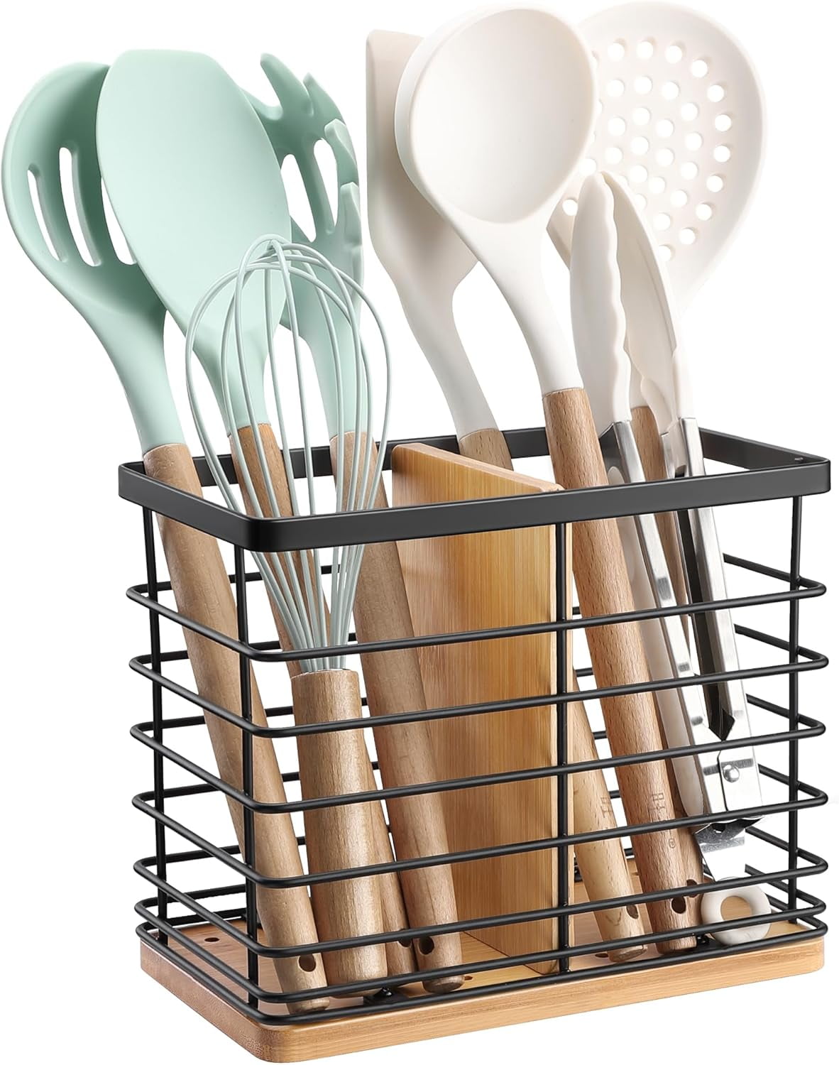Utensil Holder for Kitchen Counter, Large Cooking Utensils Organizer ...