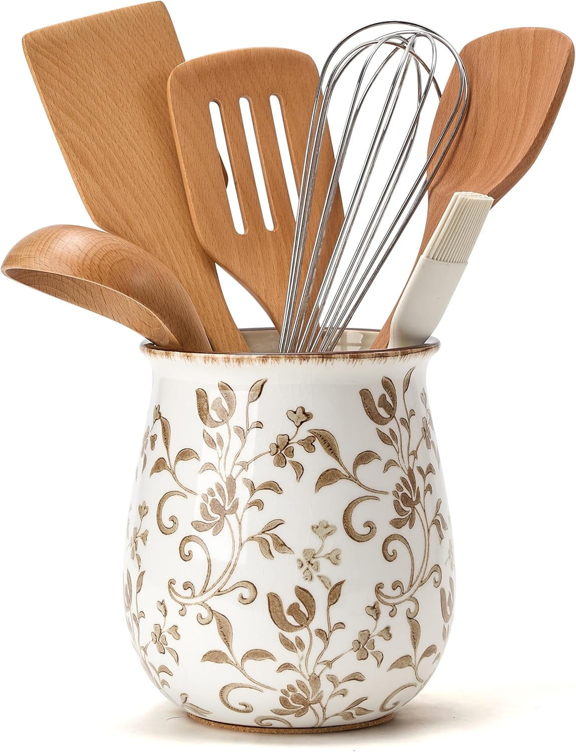 Utensil Holder for Kitchen Counter Modern Farmhouse Cooking Utensil ...